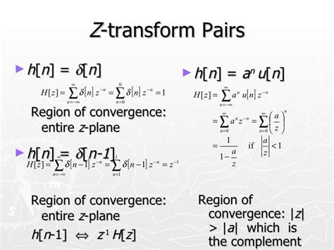 z transforms