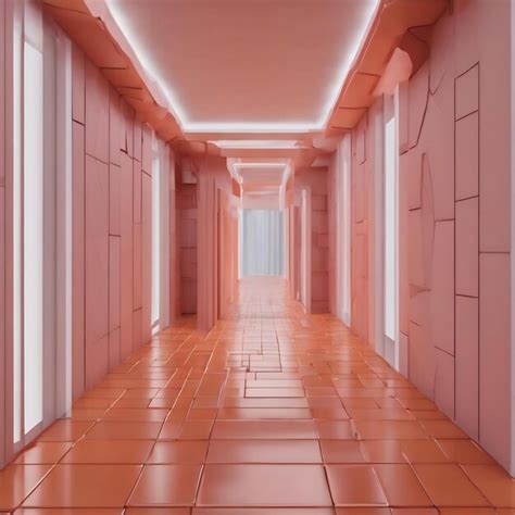 Premium Photo 3d Render Abstract Background Long Corridor