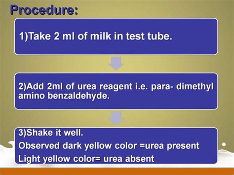 Adulteration And Detection Test On Milk Ppt