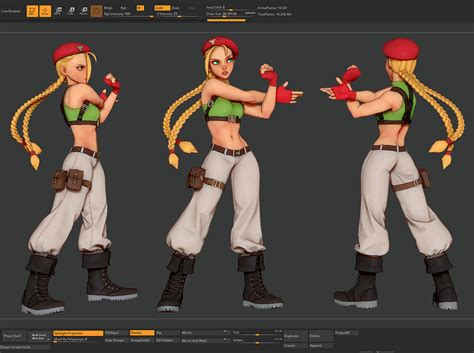 3d cammy character modeling behance