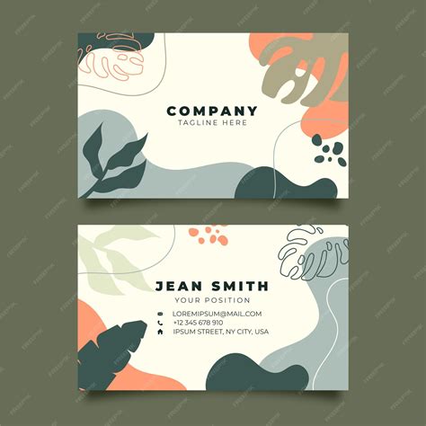 Premium Vector Creative Botanical Business Card Template