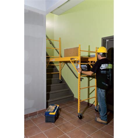 Metaltech Multipurpose 18ft Maxi Square Triple Baker Style Scaffold Tower Package 733 Lb