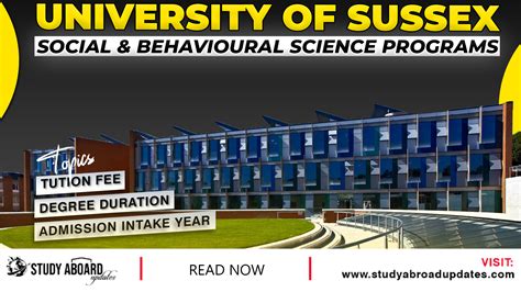 University Of Sussex Social And Behavioural Science Programs