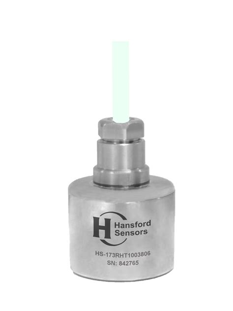 HS 173RHT Top Exit Integral PTFE Cable Round Triaxial Accelerometer With Temp Output