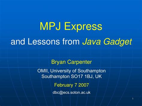 Ppt Mpj Express Powerpoint Presentation Free Download Id317445