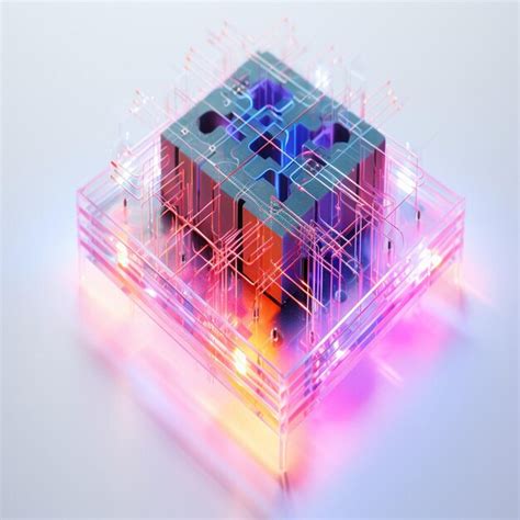 Premium Photo A Cube With A Colorful Design Is Shown In A Cube