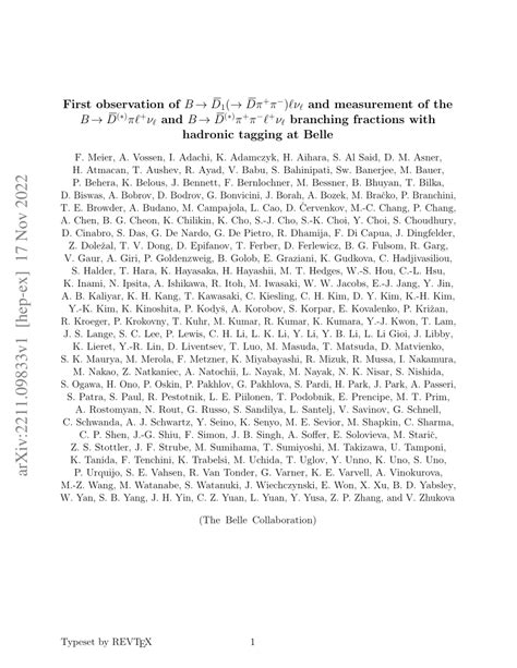 Pdf First Observation Of Bto Bar D 1tobar D Pipi Ellnuell And