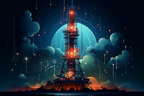 Premium Photo 3d Base Station Receiver Telecommunication Tower 5g Ai Generated