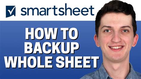 How To Backup In Smartsheet YouTube