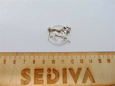 Brosa Cal Din Argint Sei Diva