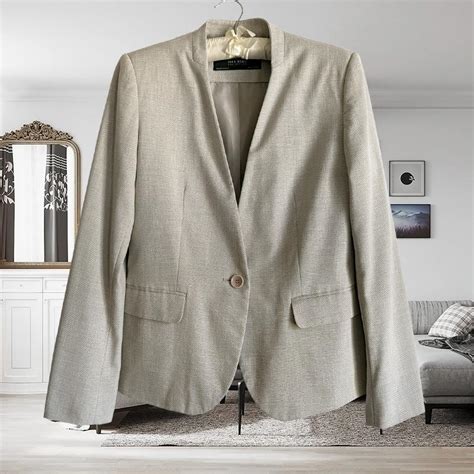 Блейзер без коміра Zara — цена 450 грн в каталоге Пиджаки и жакеты Купить женские вещи по