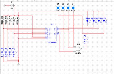 基于74ls148的简单四路抢答器 Multisimmultisim74ls148在哪 Csdn博客