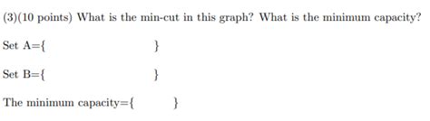 Solved Problem 2 40 Points Consider The Graph G V E Chegg Com