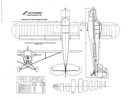 Piper Cub Airplane Coloring Page Dolfproduction