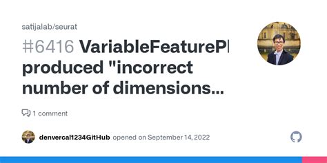 Variablefeatureplot Produced Incorrect Number Of Dimensions Error For