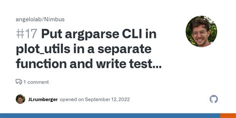 Put Argparse Cli In Plotutils In A Separate Function And Write Tests For It · Issue 17