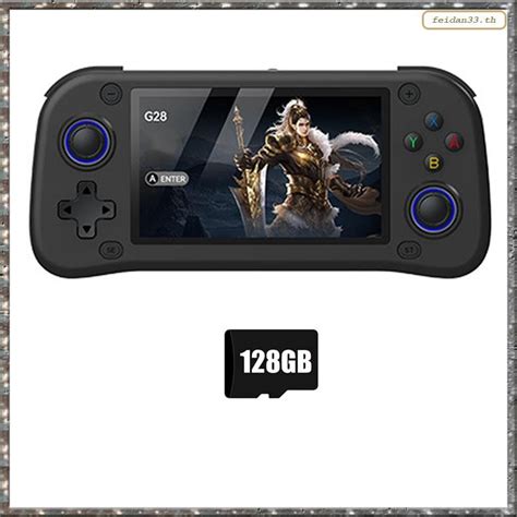 [lhy] G28 Retro คอนโซลวิดีโอเกมมือถือ 128g 20000 เกมหน้าจอ 4 3 นิ้ว Linux เครื่องเล่นกระเป๋า