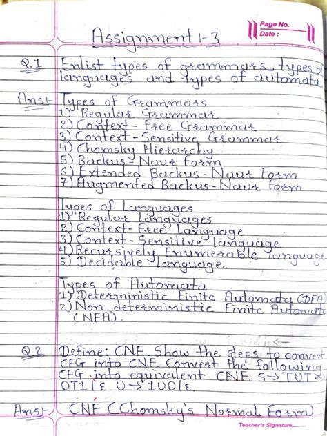 Toc Assignment 3 Pdf Science And Mathematics