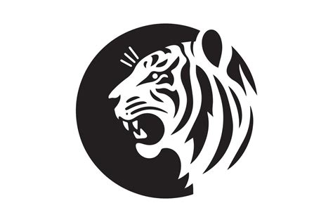 Royal Bengal Tiger Head Silhouette Illustrations Of A Majestic Bengal