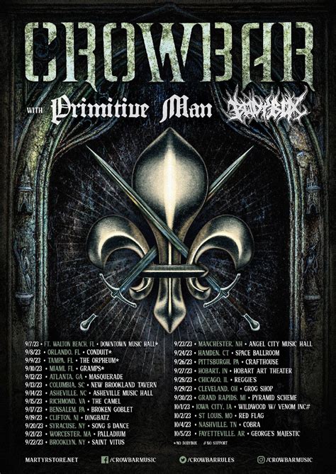 Primitive Man Crowbar And Bodybox Announce Fall 2023 Tour Dates