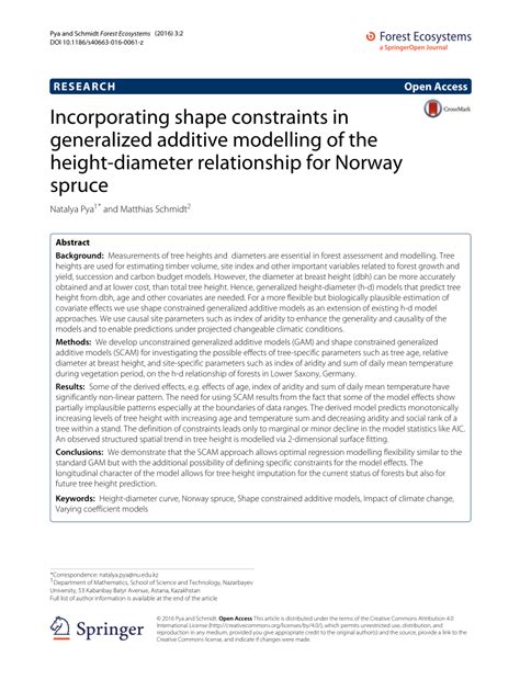 Pdf Incorporating Shape Constraints In Generalized Additive Modelling