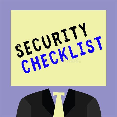 Handwriting Text Writing Security Checklist Concept Meaning Protection Of Data And System Guide