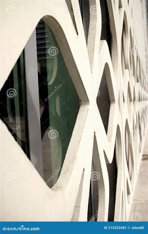 Decorative Openwork Concrete Facade Of The Building Stock Image Image Of Wall Modern 215253481