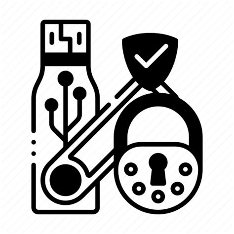 Usb Flash Drive Lock Usb Flash Drive Storage Hardware Icon