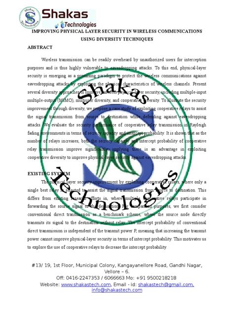 Improving Physical Layer Security In Wireless Communications Using