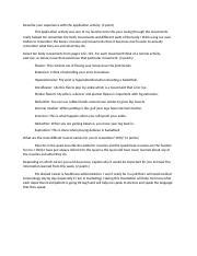 Week Joints And Muscles Lab Docx Describe Your Experience With The Application Activity