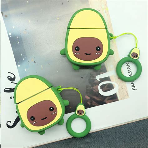 꿀팁 저장소 아보카도 키링까지 달려있는 귀여운 포인트 아보카도 에어팟케이스 졸귀탱이니 얼릉