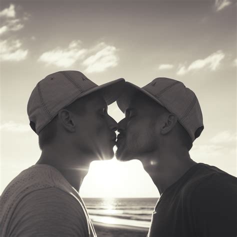 Cinematic Shot Of Two Muscular Male Kissing By Maleaiart On Deviantart