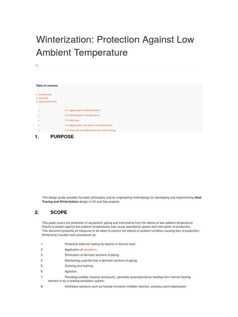 Winterization Protection Against Low Ambient Temperature Pdf Hvac