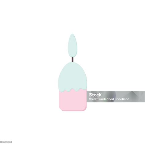 귀여운 촛불 플랫 스타일 핑크와 블루 파스텔 색상 할로윈 휴일 만화 아이콘입니다 파티 신생아 기호 흰색에 고립 엽서 스티커