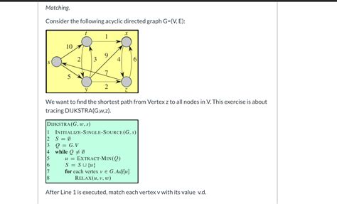 Solved Matching Consider The Following Acyclic Directed
