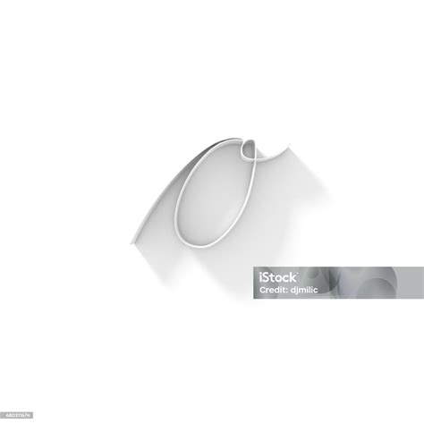 긴 그림자 필기 글꼴 문자 O 3d 0명에 대한 스톡 벡터 아트 및 기타 이미지 0명 3차원 형태 개념 기호 Istock