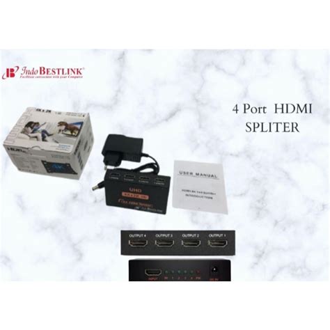 Jual HDMI SPLITTER 4 PORT 1 INPUT 4 OUTPUT Shopee Indonesia