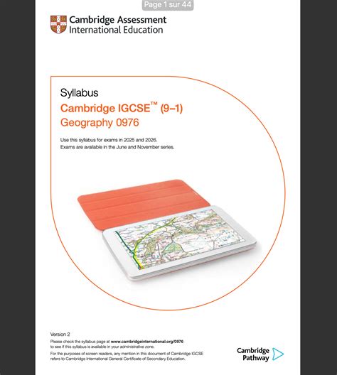 Cambridge Igcse 9 1 Geography 0976 Syllabus For 2025 And 2 Inspire Uplift