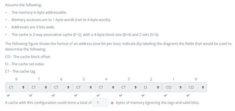 Solved Assume The Following The Memory Is Byte Addressable