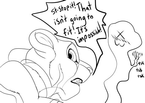 Rule 34 Backlash91 Black And White Close Up Cub Dialogue Disney Duo English Text Feline Female