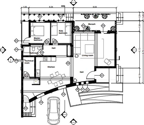 Floor Plan Of The Investigated Building Download Scientific Diagram