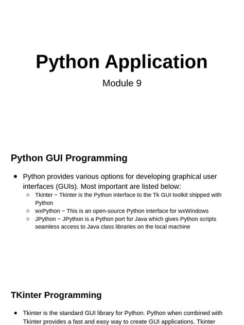 Python Application Pdf Graphical User Interfaces Python