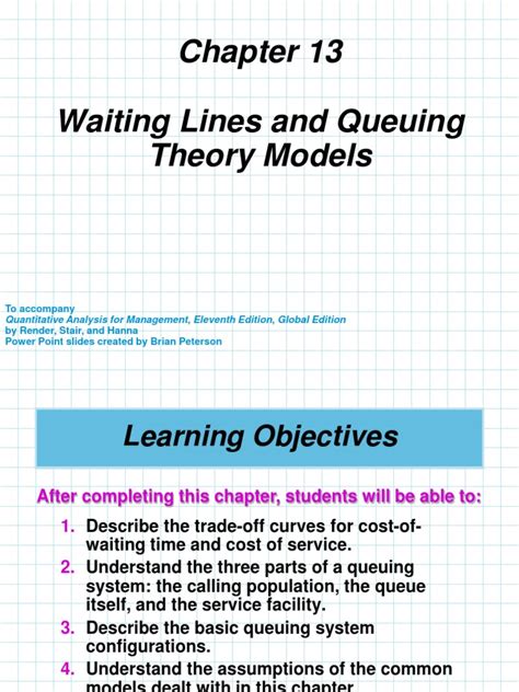 Waiting Line Queuing Theory Pdf Poisson Distribution Teaching Mathematics