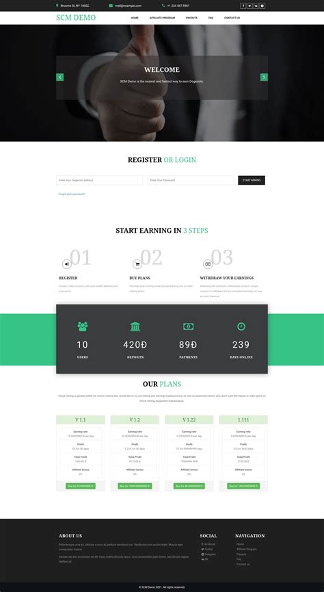 Smarty Scripts CloudMiner Theme For SCM Script