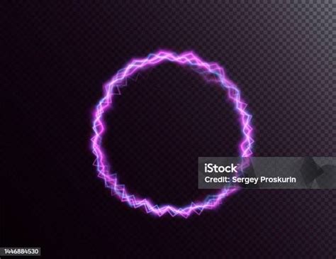 라이트 서클 핑크 번개 Png 불 조명 효과의 반지 디자인 광고 엽서 초대장 화면 보호기 웹 사이트 게임을위한 요소를위한 발광 프레임 검은색에 대한 스톡 벡터 아트 및 기타