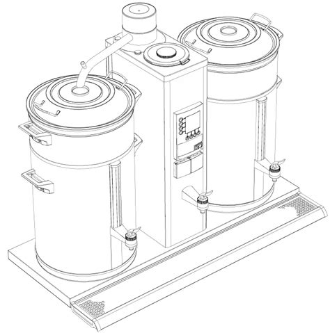 bravilor bonamat b20 hw round filtering machine with hot water tap