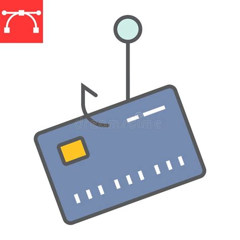 Banking Scam Color Line Icon Security And Phishing Password Data Theft Sign Vector Graphics