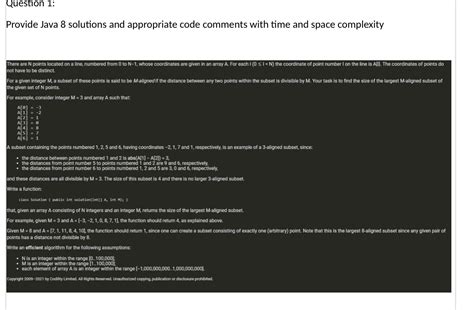 Solved Question 1 Provide Java 8 Solutions And Appropriate Code