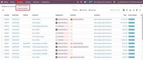 Invoice In Odoo Sales Odoo V16 Enterprise Edition Book