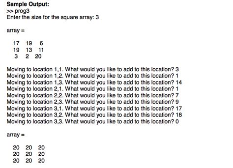 Solved For Program You Will Be Working With D Arrays And Chegg Com